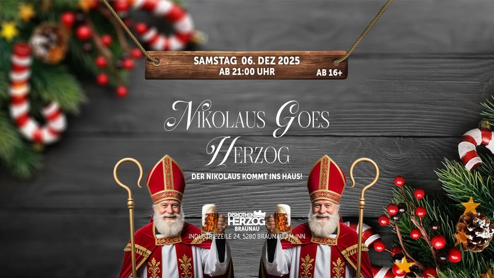 Diskothek Herzog – Nikolaus goes Herzog | Braunau.Simbach.Inn